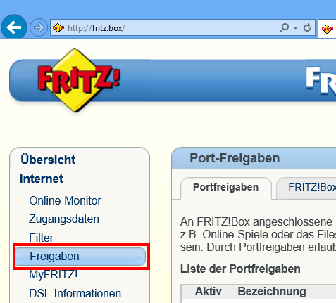 Konfiguration einer FRITZ!Box